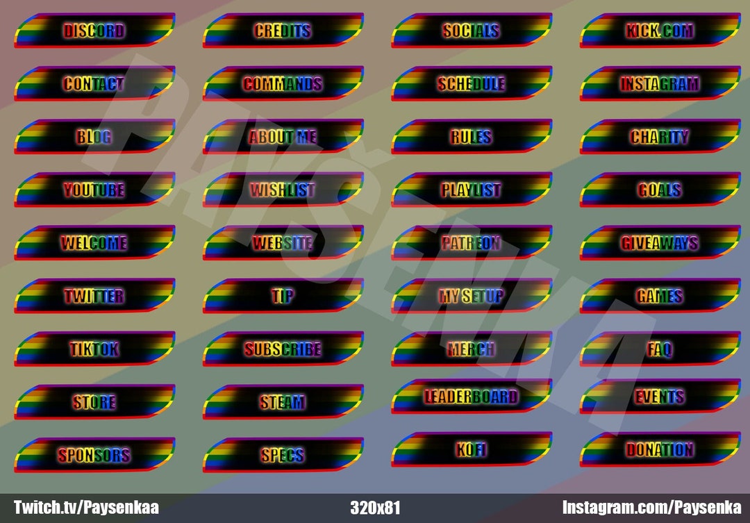 Twitch LGBT Safe Space Panels, Cute, Rainbow, LGBTQIA - Etsy