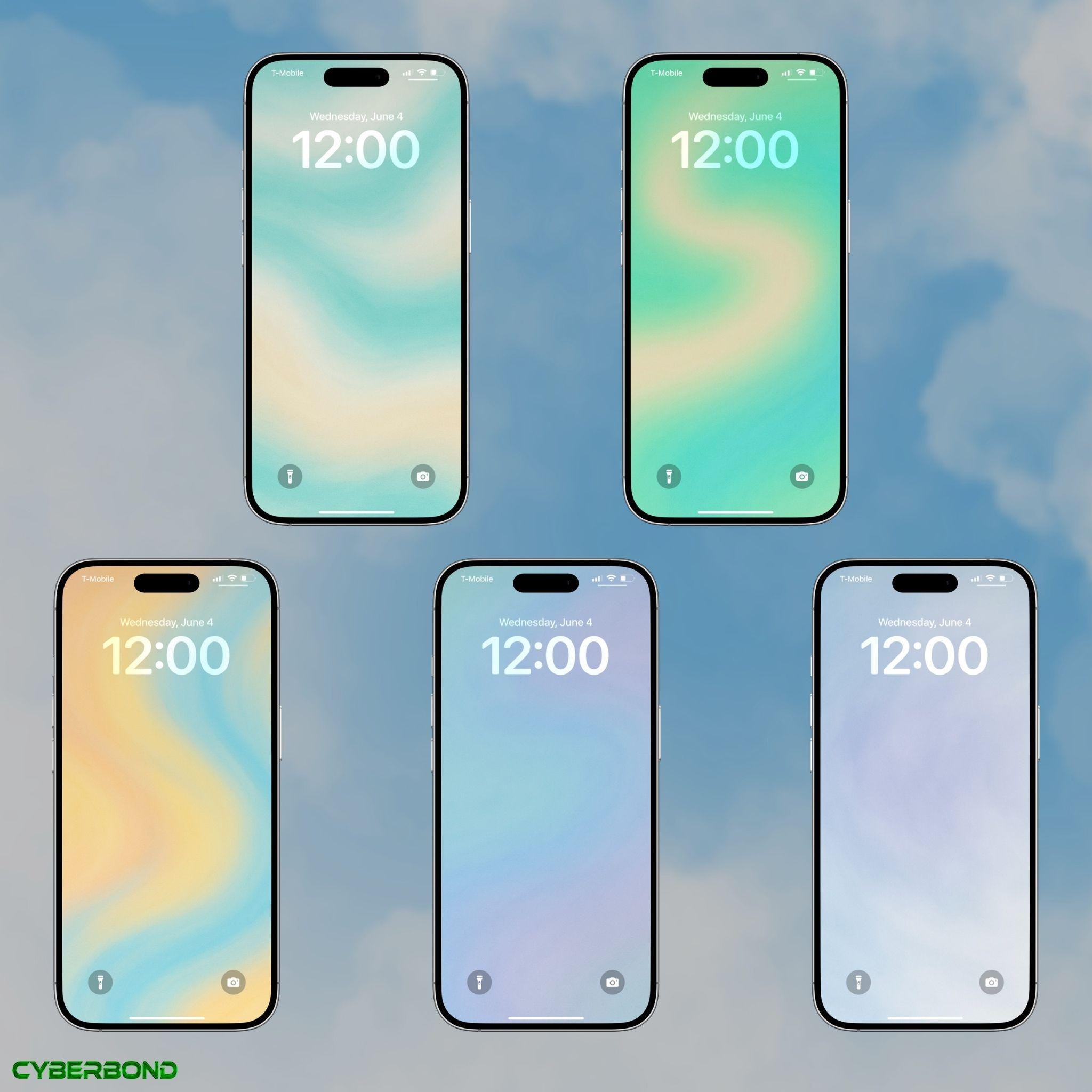 Dreamy Summer Gradients iPhone Wallpaper Pack: Cute Color Phone ...