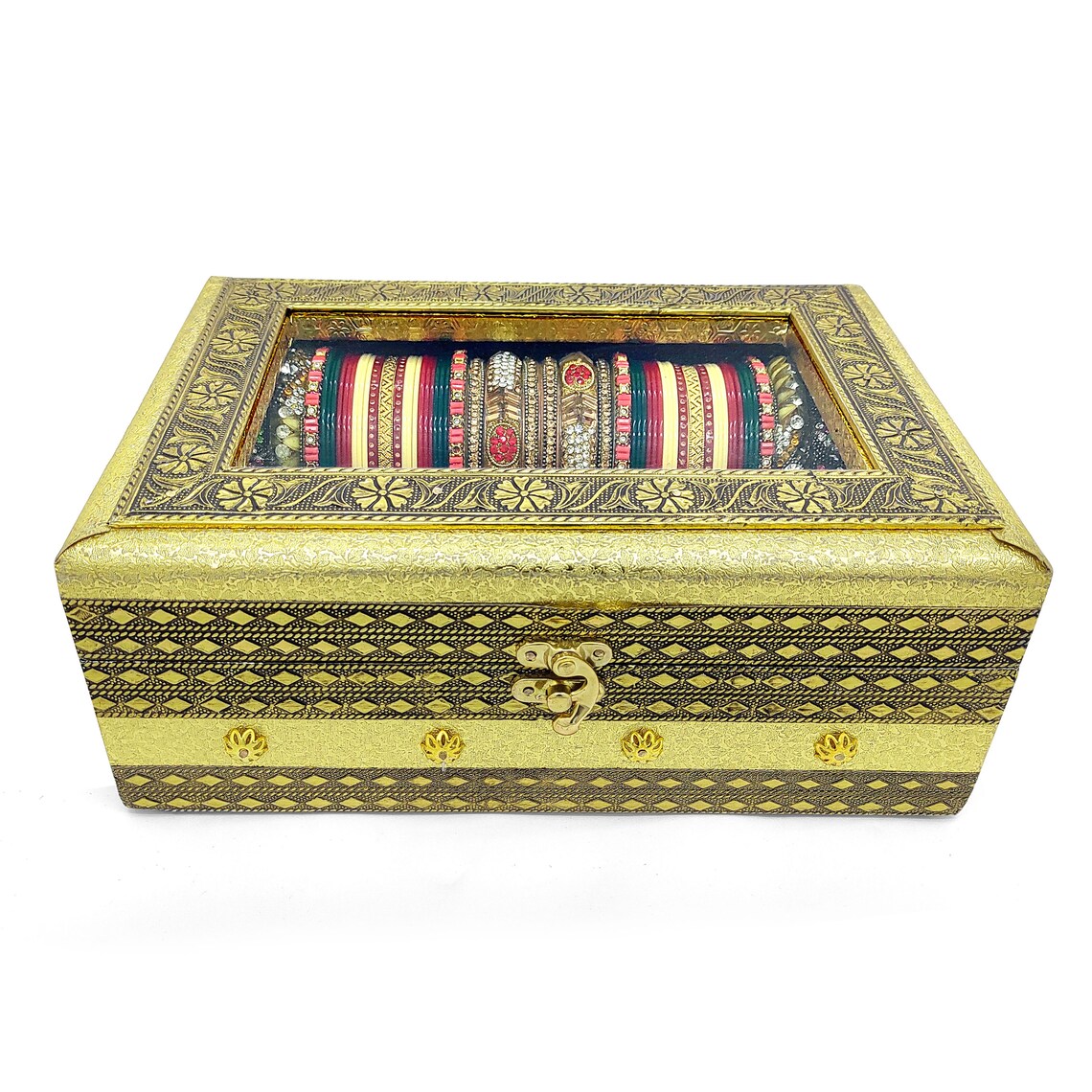 Jewelry Box, Bangle Box, Indian Wedding, Dulhan Gift, Vanity Box, Churi ...