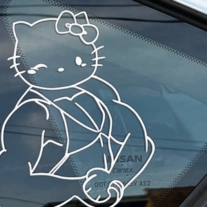 Hello Kitty With Muscles Decal - Etsy