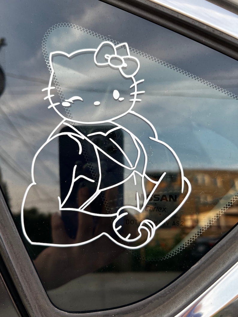 Hello Kitty With Muscles Decal - Etsy