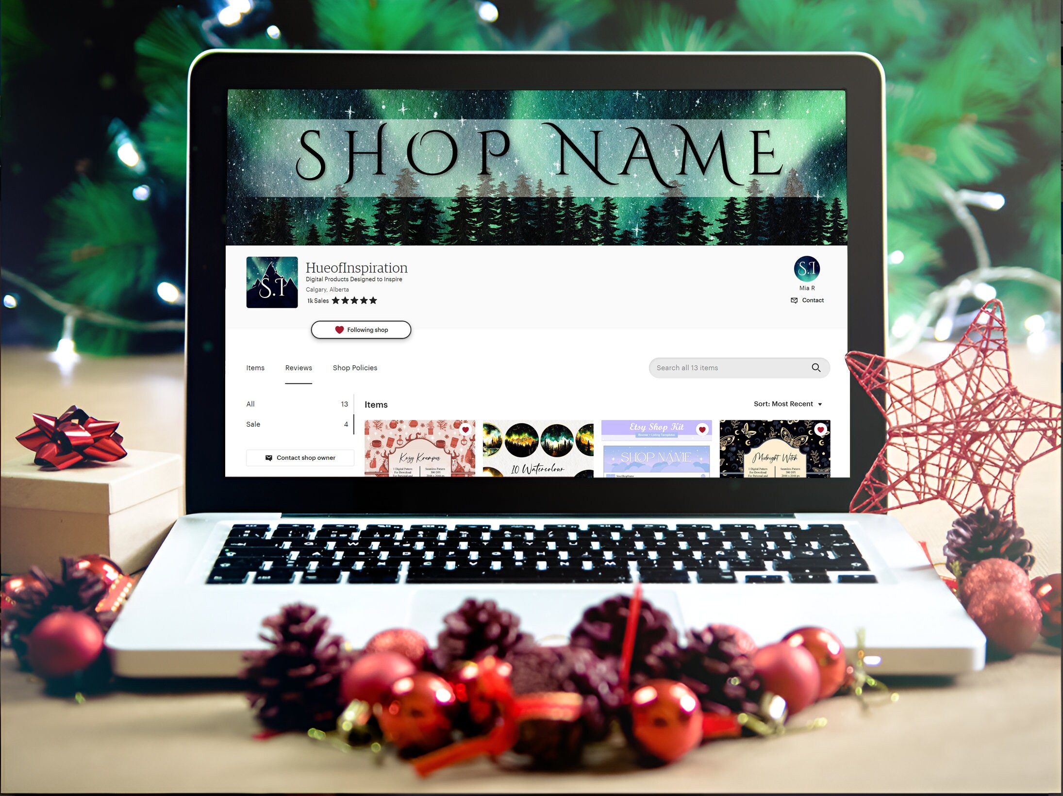 Etsy Shop Banner Templates Etsy Branding Kit Editable - Etsy