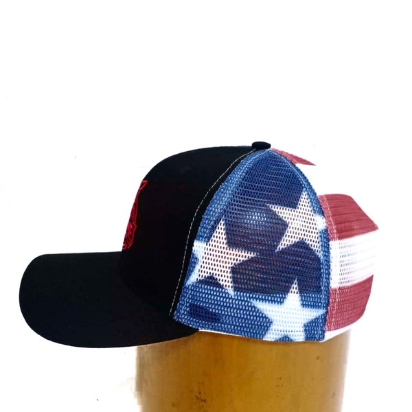 American Flag Mesh Hat - Etsy