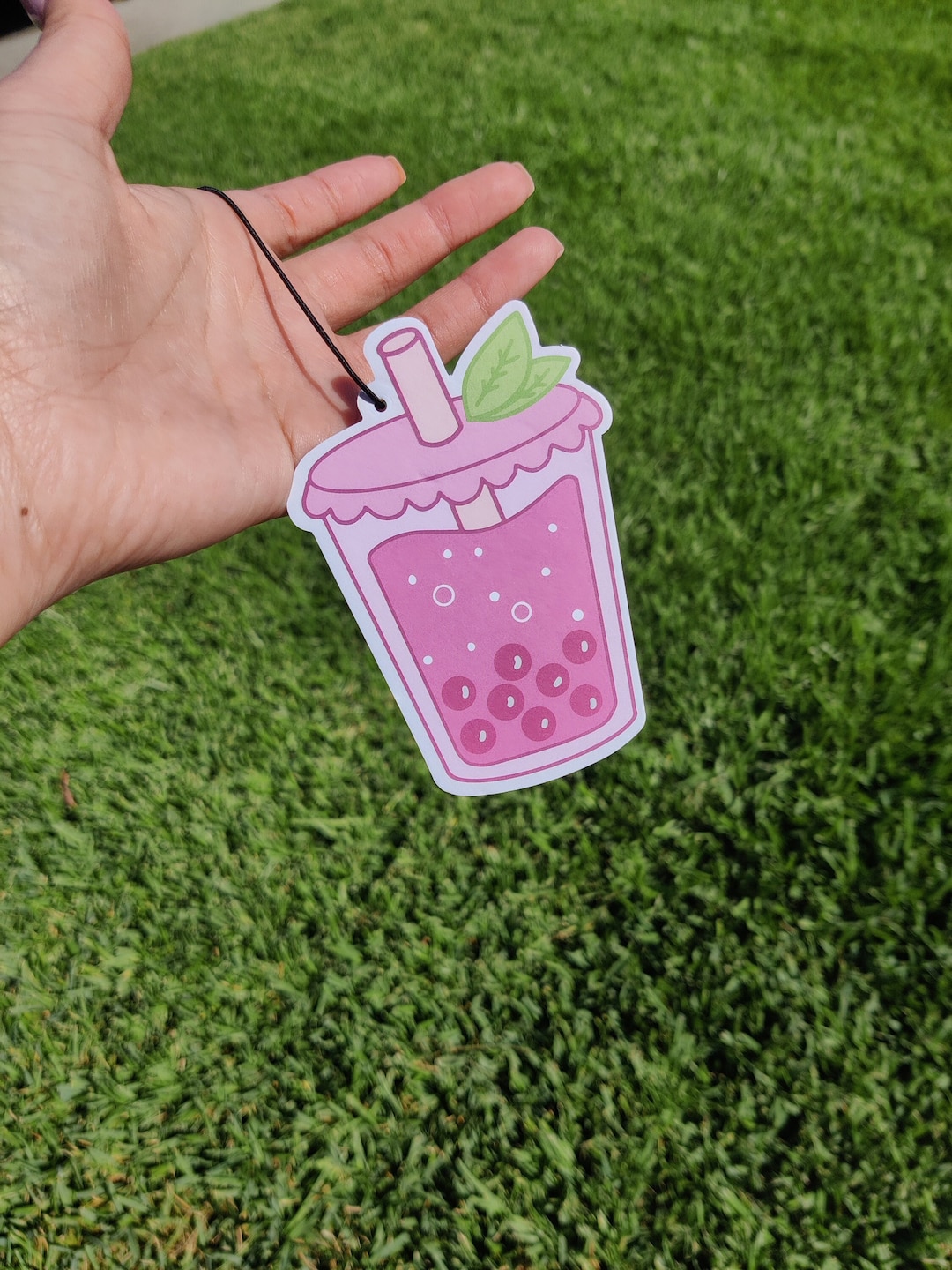 Pink Kawaii Bubble Gum Boba Car Freshener Cute Milk Tea Car Ornament ...