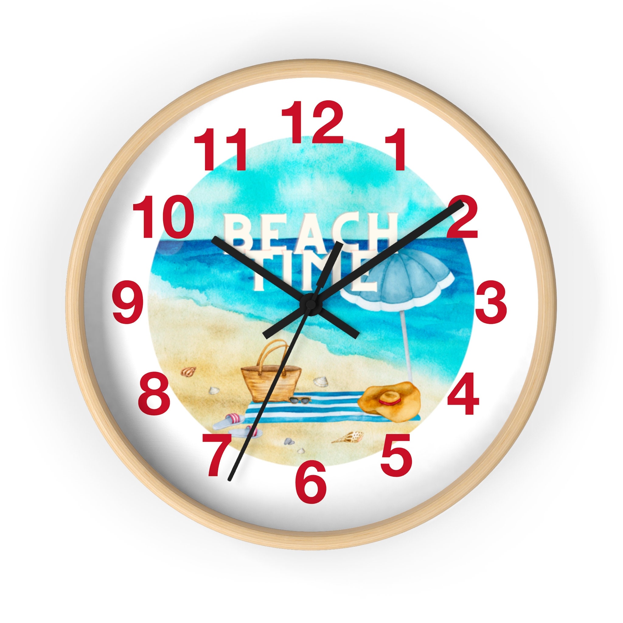 Beach Time Summer Wall Clock Beachy Home Decor Boho - Etsy