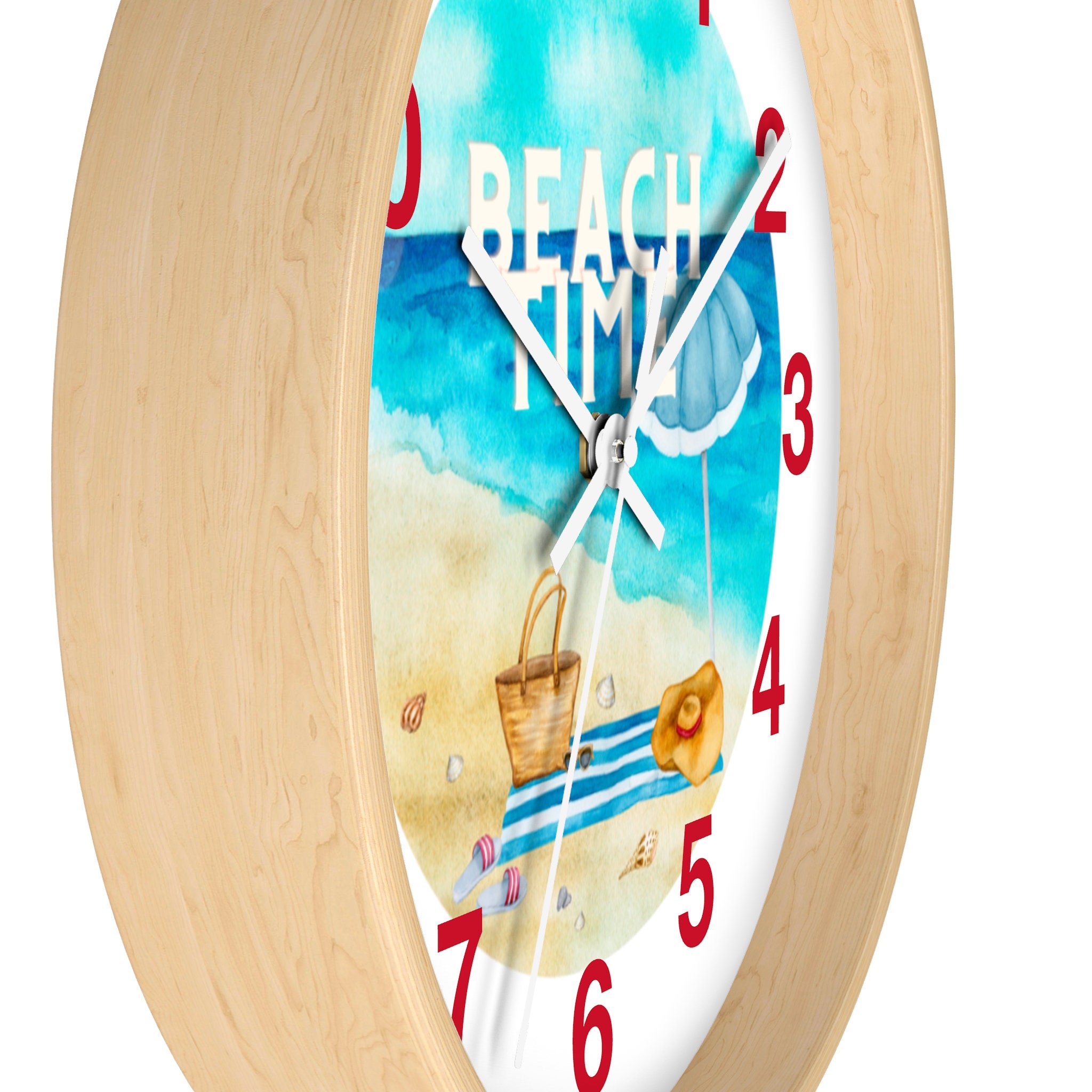 Beach Time, Summer Wall Clock, Beachy Home Decor, Boho, Coastal Grandma ...