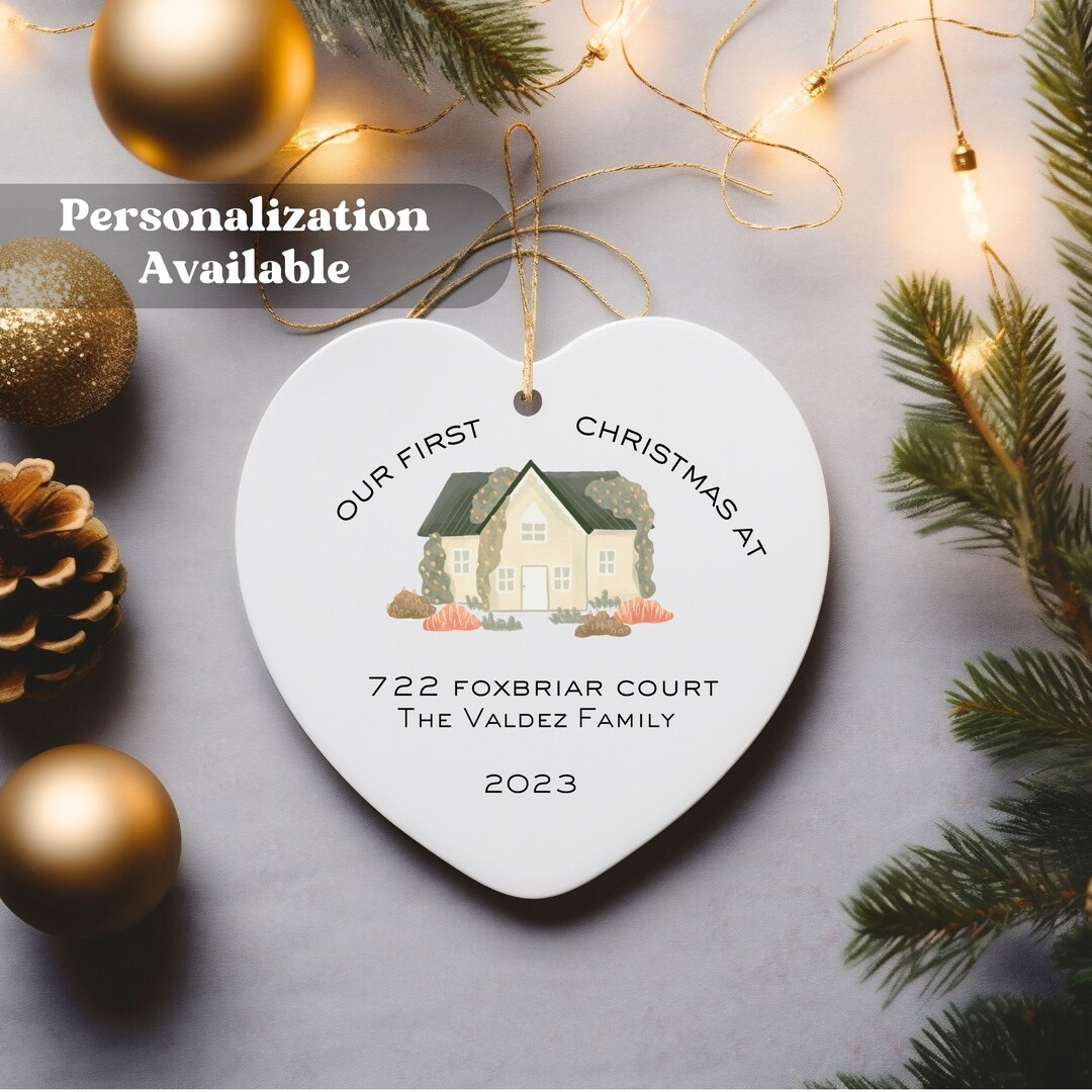 Personalized New Home 2024 Photo Ornament, Custom House Address ...