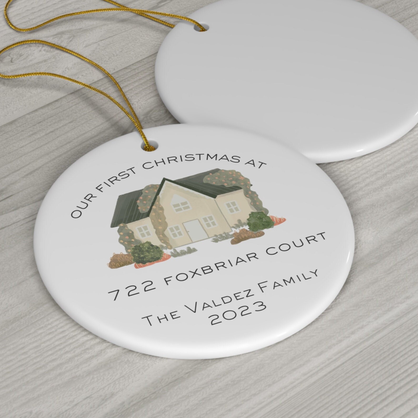 Personalized New Home 2024 Photo Ornament, Custom House Address ...