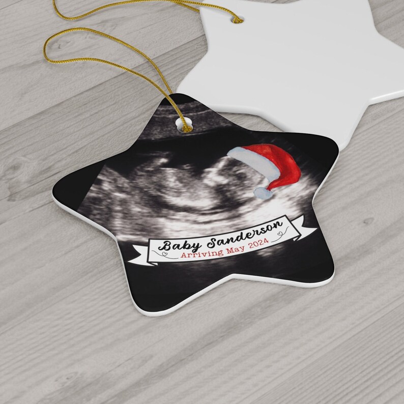 Sonogram Announcement, Ultrasound Ornament Gift, Pregnancy Announcement ...