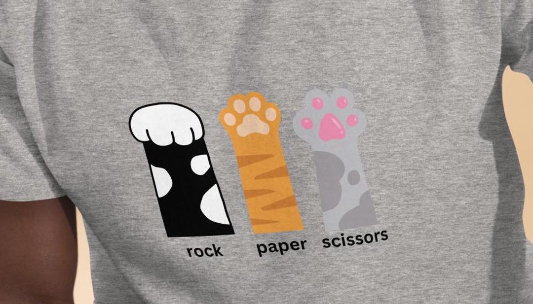 Rock Paper Scissors Tshirt - Etsy
