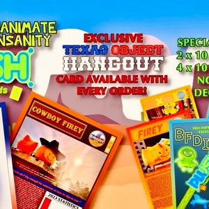 BFDI and Inanimate Insanity Plush Trading Cards 2023 Experience Series ...