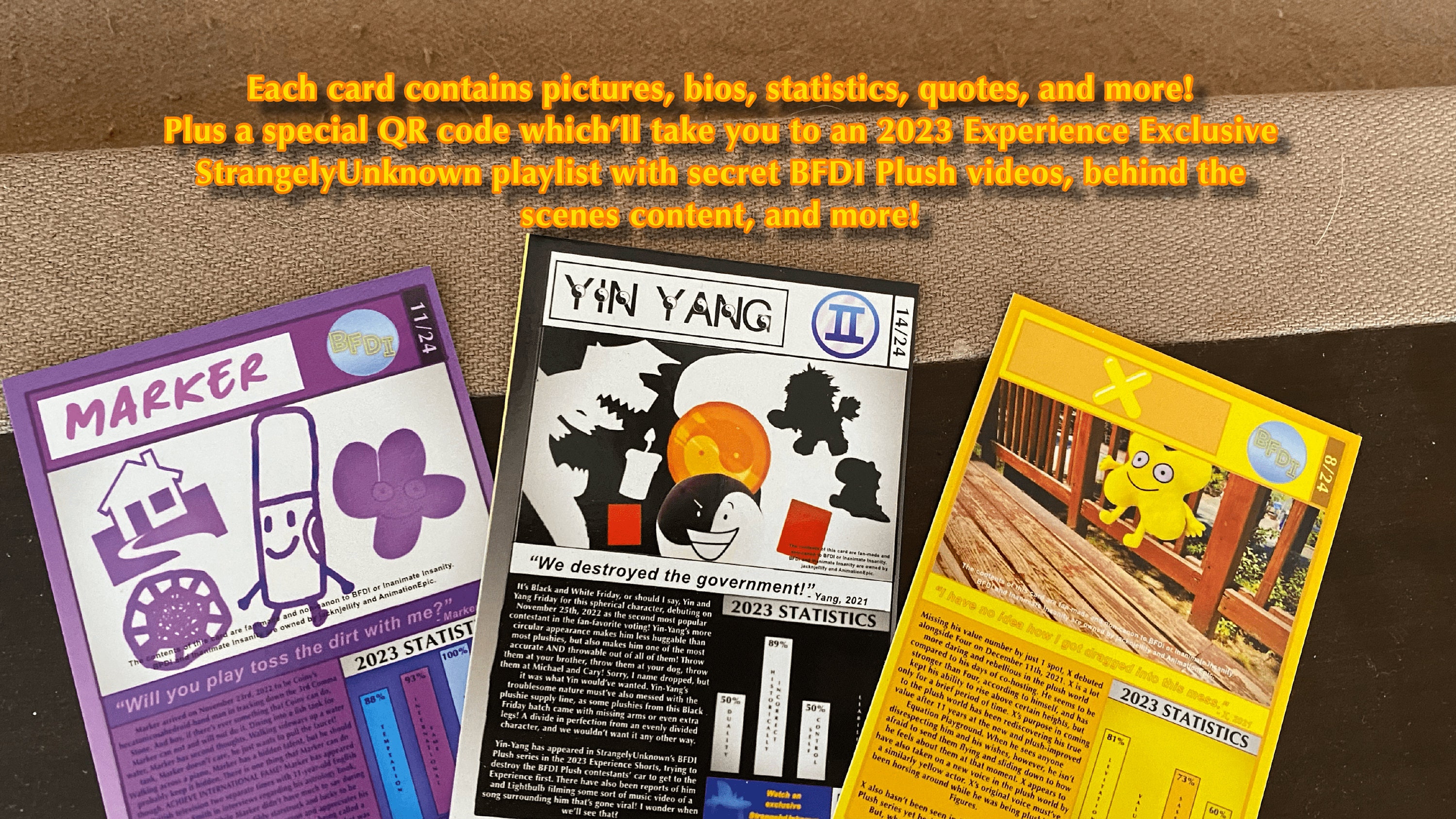 BFDI and Inanimate Insanity Plush Trading Cards 2023 - Etsy Australia