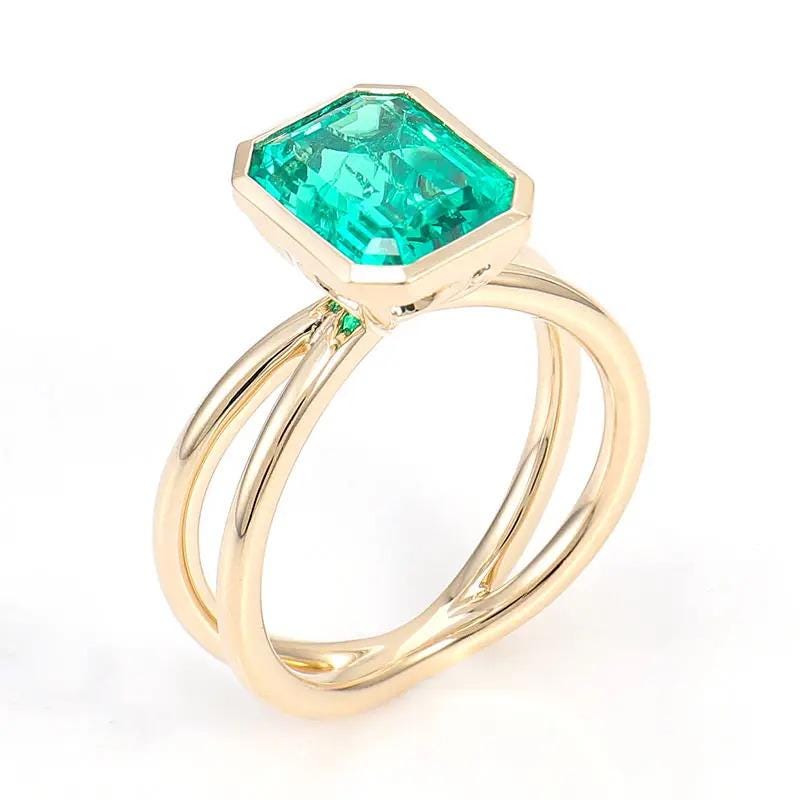 Lab Emerald Infinity Ring - Etsy UK