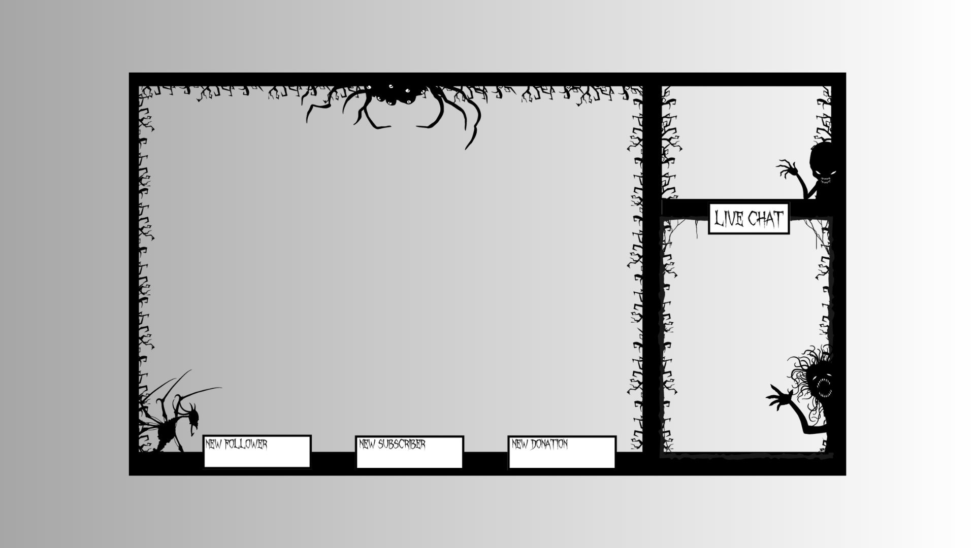 Twitch/kick Monster Horror Overlay - Etsy