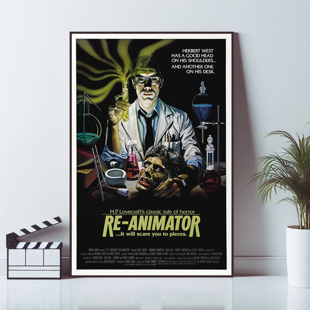Re-animator Movie Poster, Live Room Wall Art, Canvas Material Gift ...