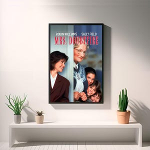 Mrs. Doubtfire Movie Poster, Wall Art Prints, Canvas Material Gift ...