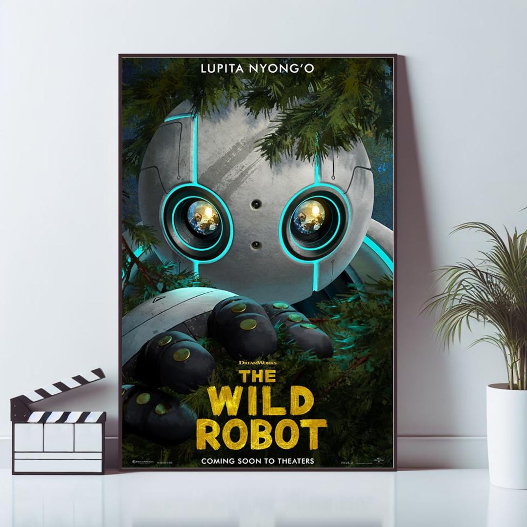 The Wild Robot Movie Poster, Wall Art Prints, Canvas Material Gift ...