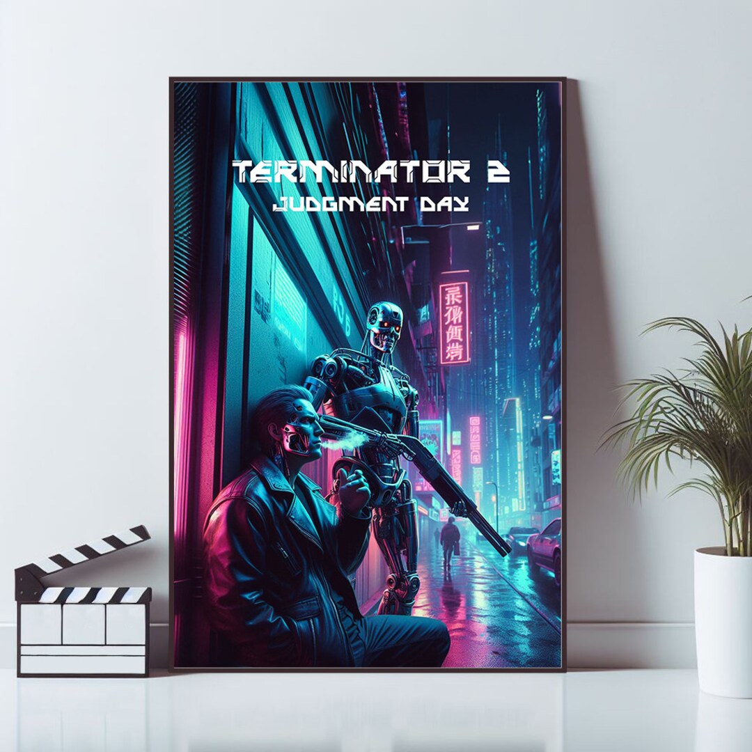 Terminator 2: Judgment Day Movie Poster, Wall Art Prints, Art Poster ...