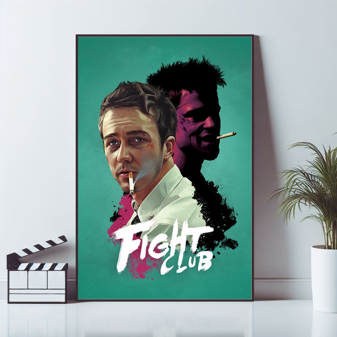Fight Club Movie Poster Canvas Material Gift Home Decor - Etsy