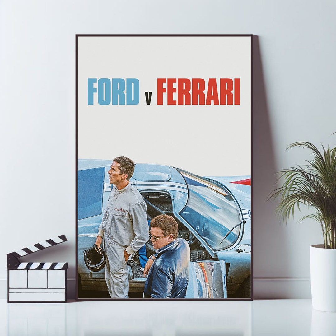 Ford V Ferrari, Movie Poster, Wall Art Prints, Art Poster, Canvas ...