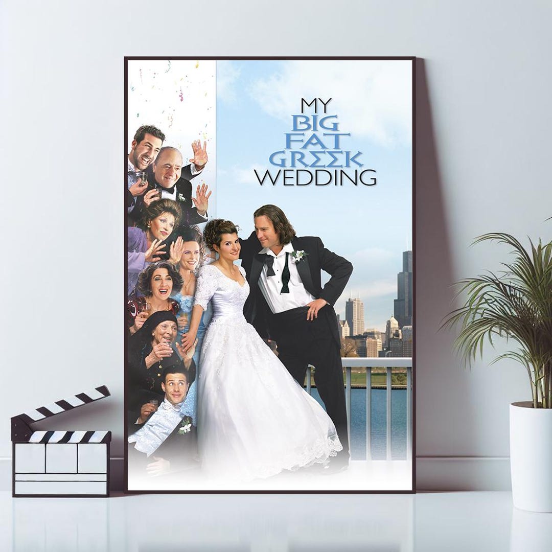 My Big Fat Greek Wedding Movie Poster, Wall Art Prints, Canvas Material ...