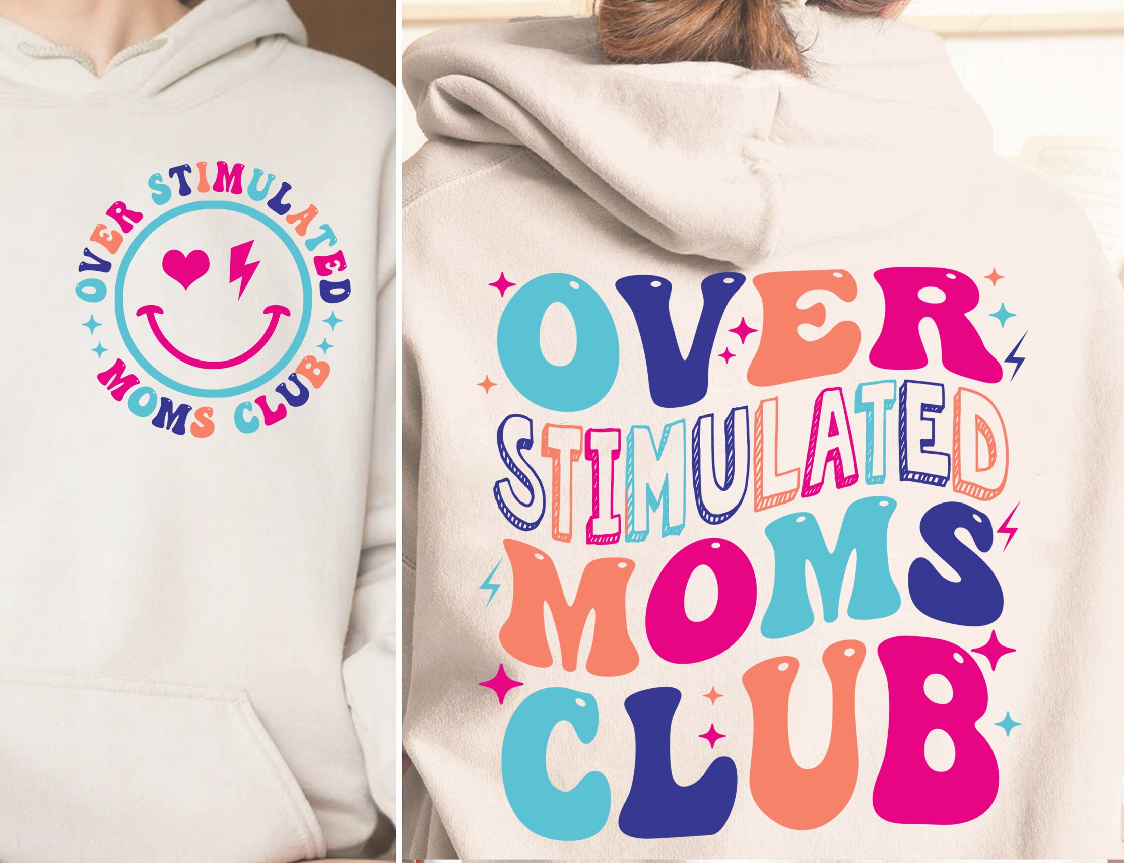 Over Stimulated Moms Club Png, Overstimulated Png, Anxiety Png, Trendy ...