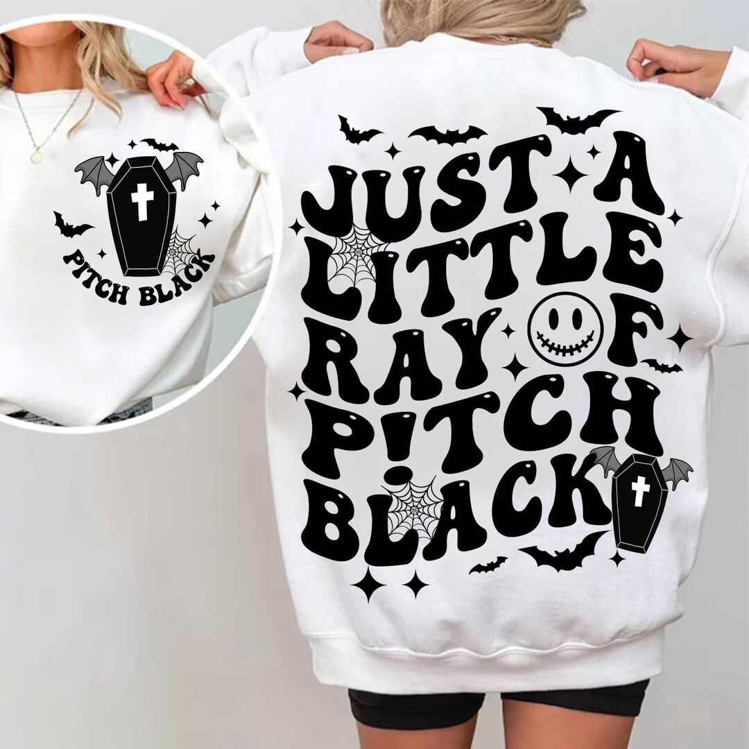 Just a Little Ray of Pitch Black Png, Retro Sublimation, Gothic ...