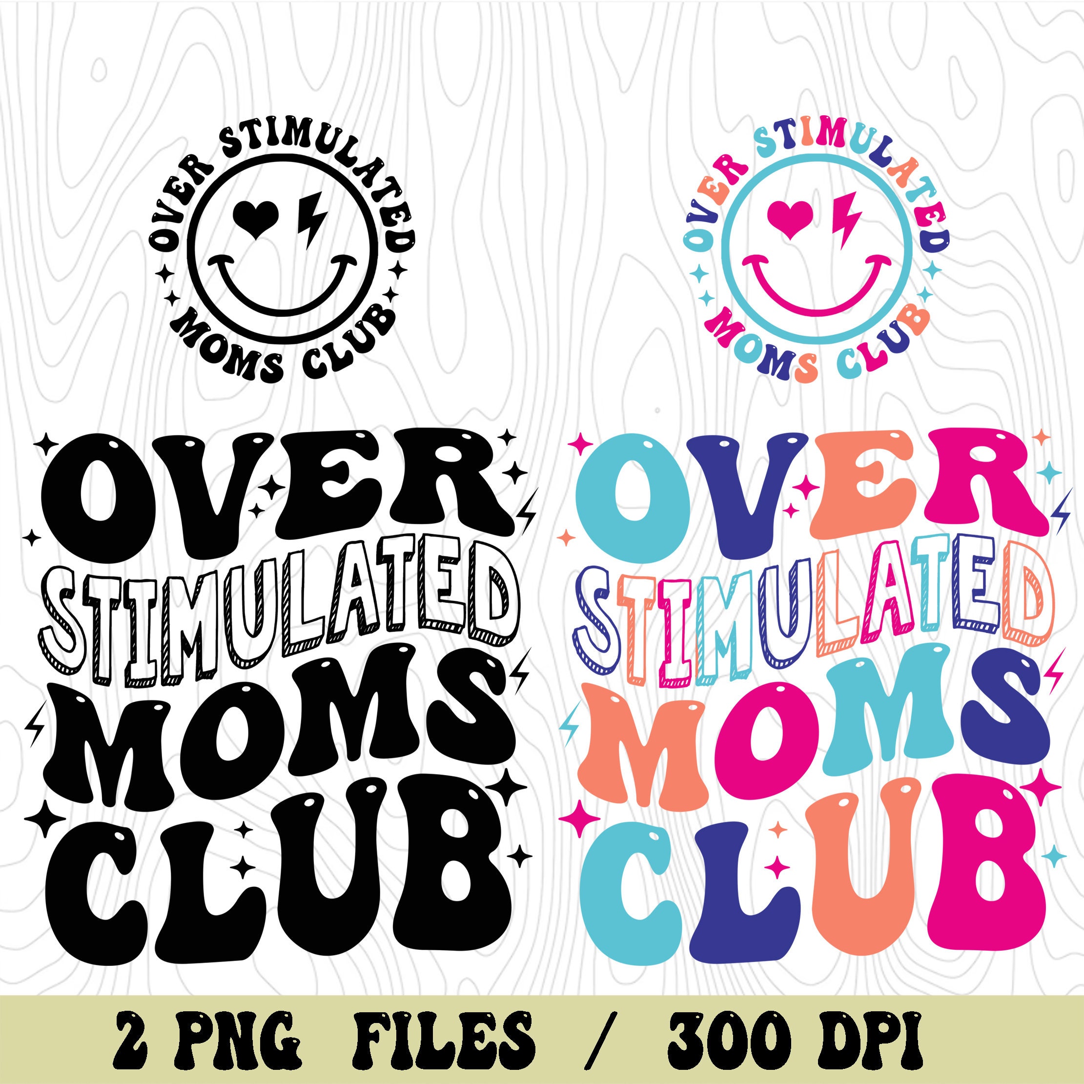 Over Stimulated Moms Club Png, Overstimulated Png, Anxiety Png, Trendy ...