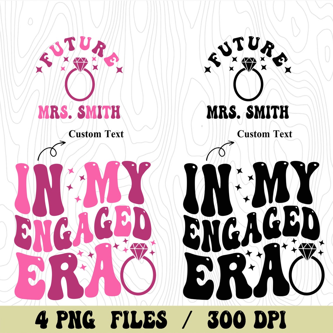 Personelized in My Engaged Era Png, Fiance Png Custom Bride Shirt ...