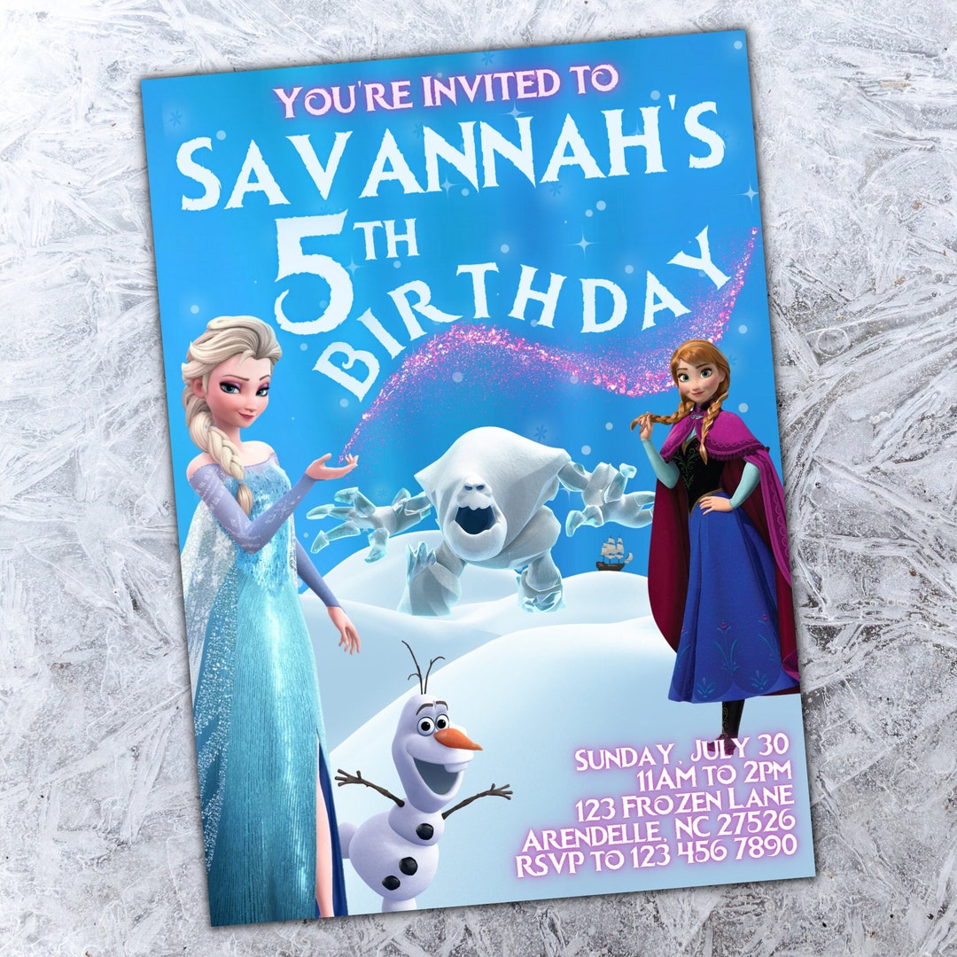 Frozen Birthday Invitation | Elsa Birthday Invitation | Elsa Party ...