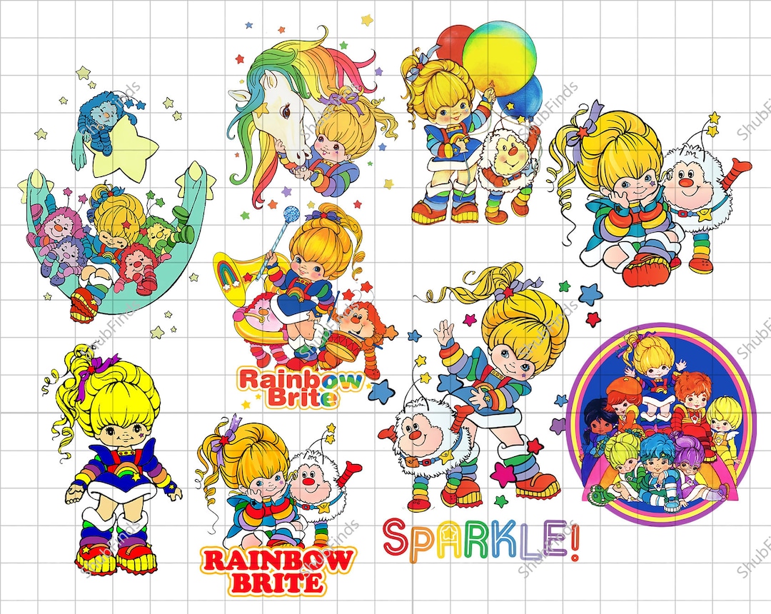 Rainbow Brite PNG Bundles Made in the 80s Rainbow Bright - Etsy