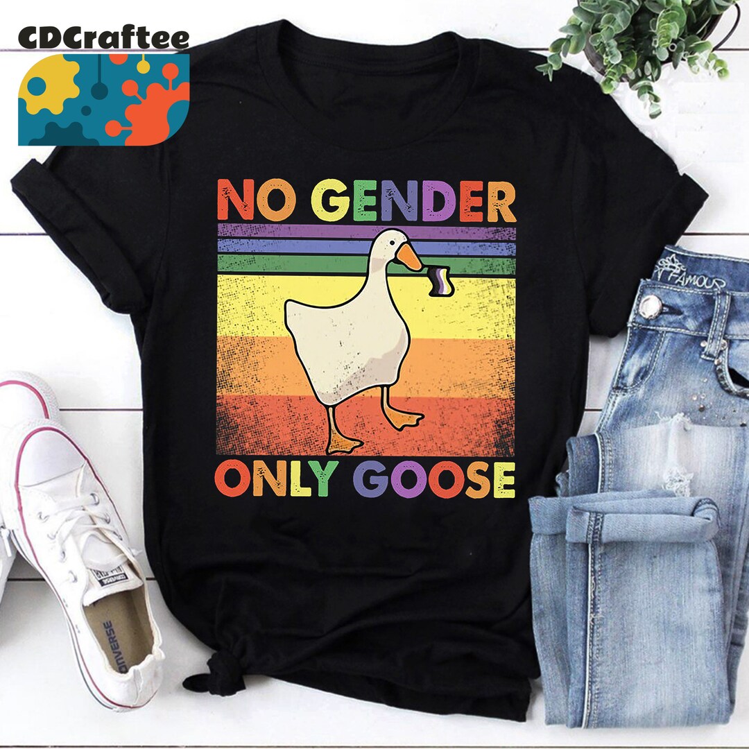 Duck LGBT Pride No Gender Only Goose Funny Gift T-shirt, Duck Shirt ...
