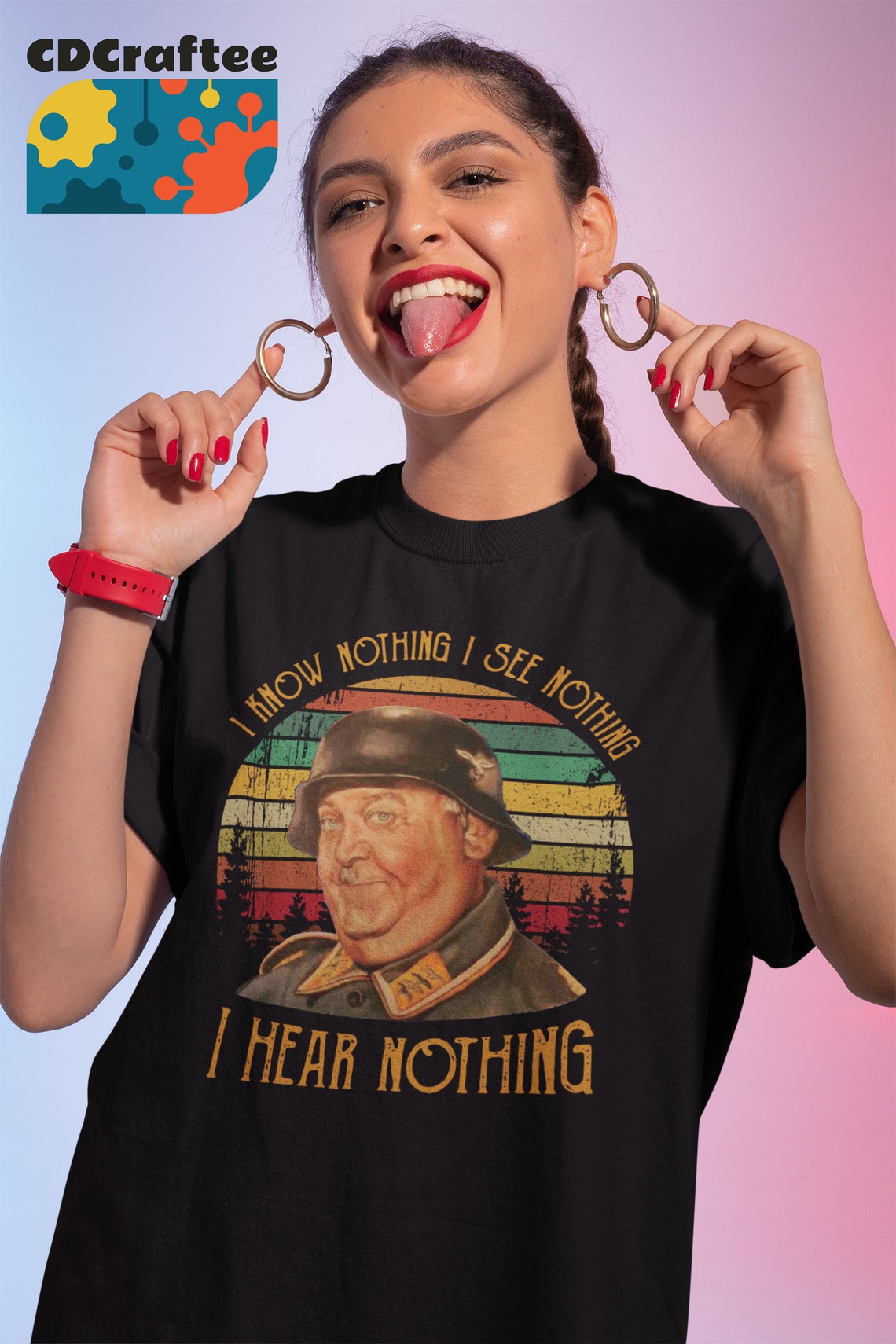 Sergeant Schultz I Know Nothing I See Nothing Vintage Classic T-shirt ...