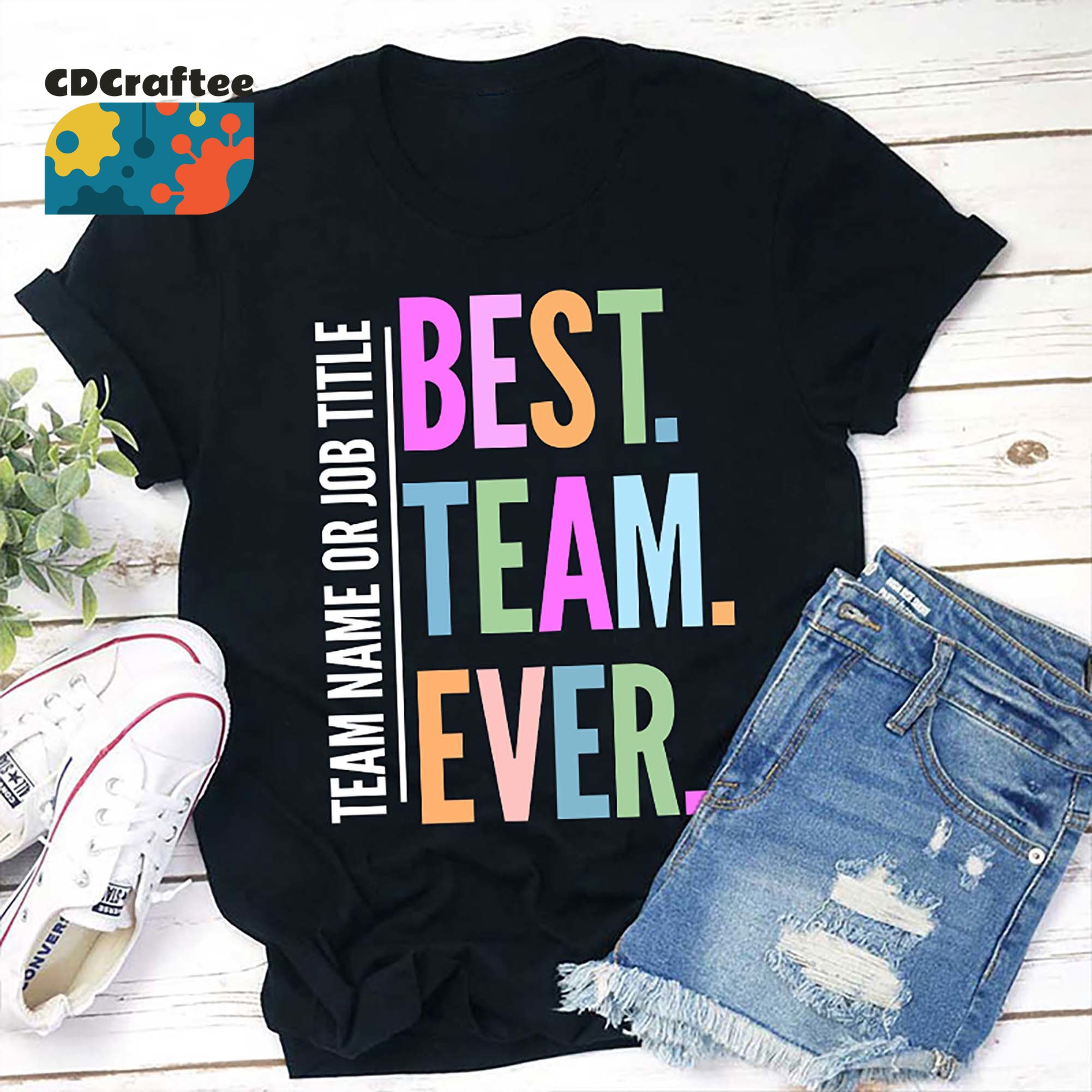 Personalized Neon Color Best Team Ever Teacher T-shirt, Best Team Ever ...