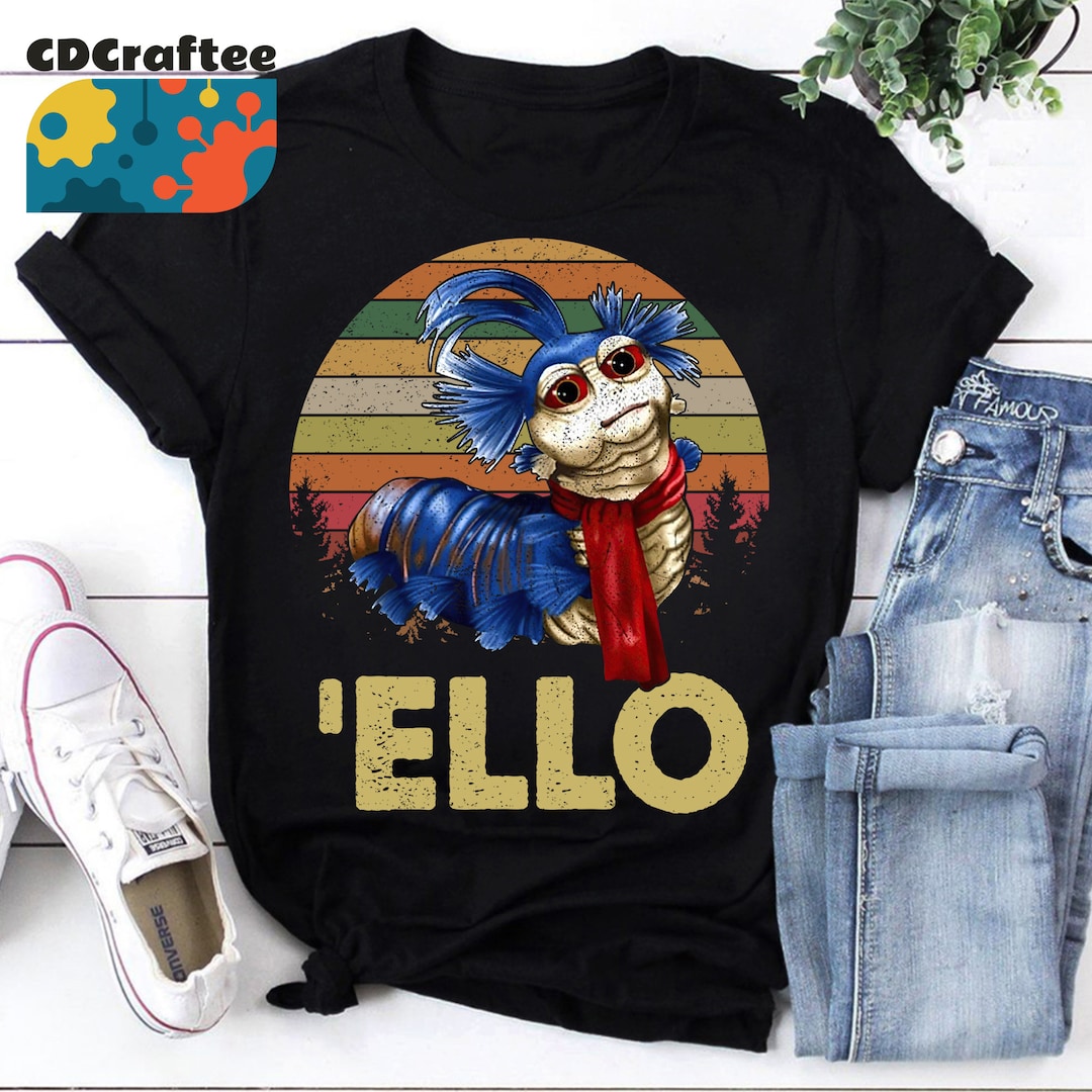 Ello Worm Labyrinth Vintage T-shirt, Labyrinth Shirt, Funny Ello Worm ...
