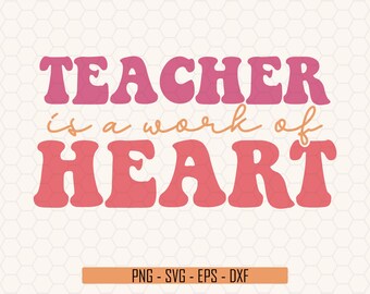 Teaching is A Work of Heart Svg, Pencil Heart Svg, Back to School Svg ...