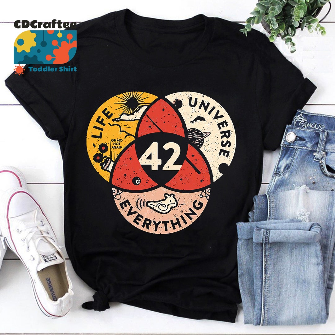 42 the Answer to Life the Universe and Everything Vintage T-shirt ...