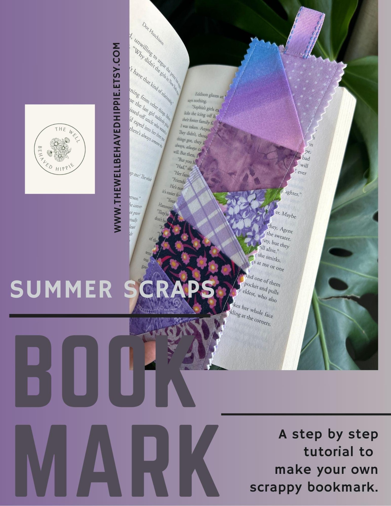 Bookmark Sewing Tutorial, Quilted Bookmark Tutorial, Sewing Tutorial ...