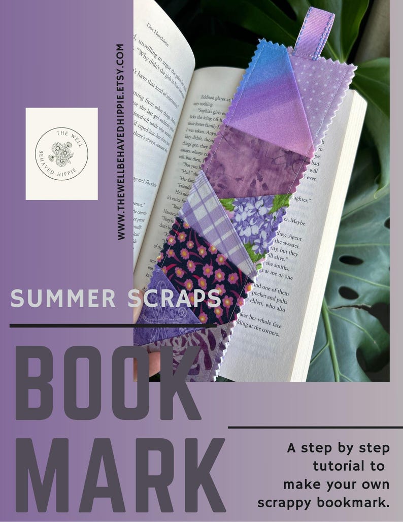 Bookmark Sewing Tutorial, Quilted Bookmark Tutorial, Sewing Tutorial, Bookmark Tutorial ...