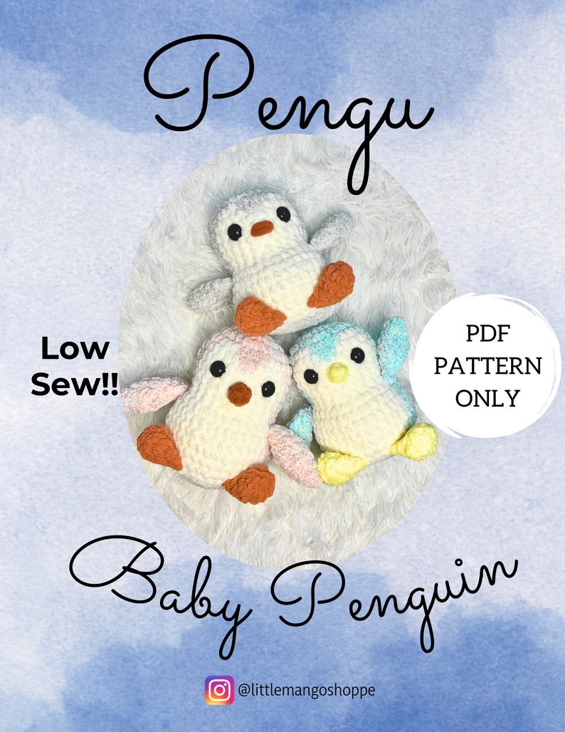 Pengu the Baby Penguin Plushie - CROCHET PATTERN ONLY - Etsy