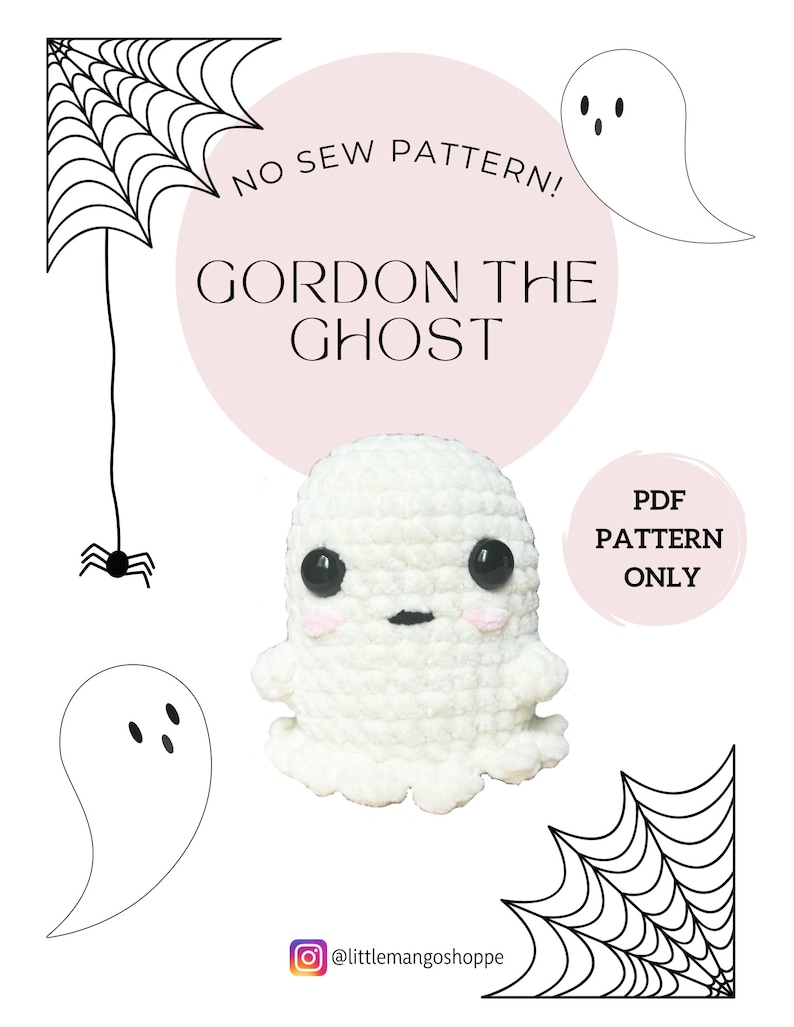 Gordon the Ghost Plushie - CROCHET PATTERN ONLY - Etsy