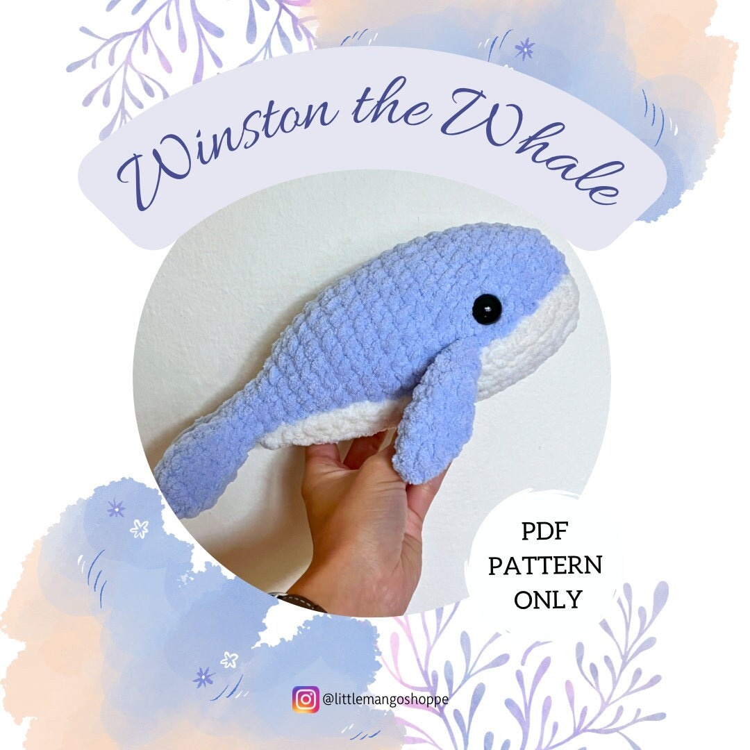 Winston the Whale Plushie - CROCHET PATTERN ONLY - Etsy