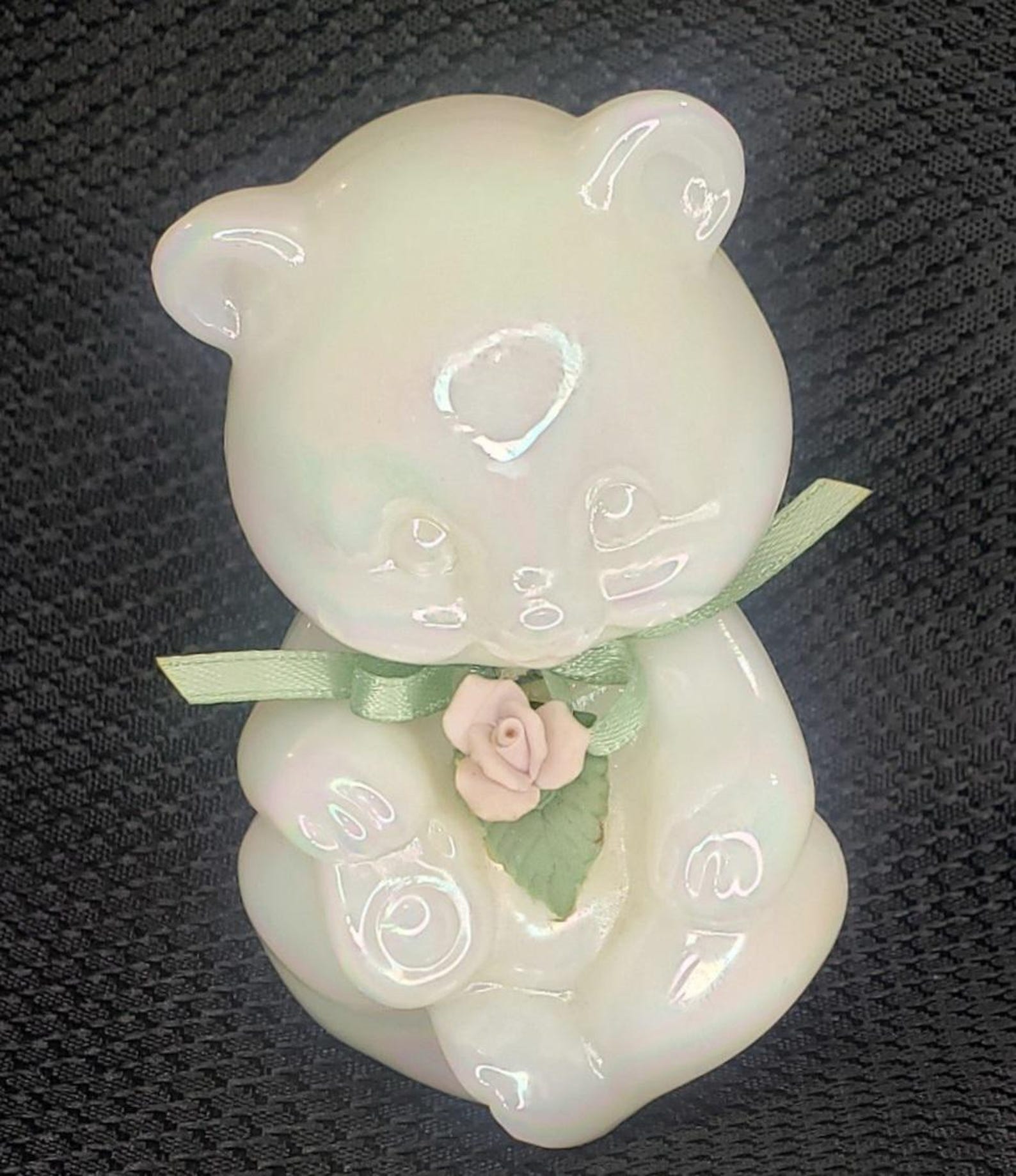 Vintage Fenton Iridescent Mother of Pearl Teddy Bear - Etsy