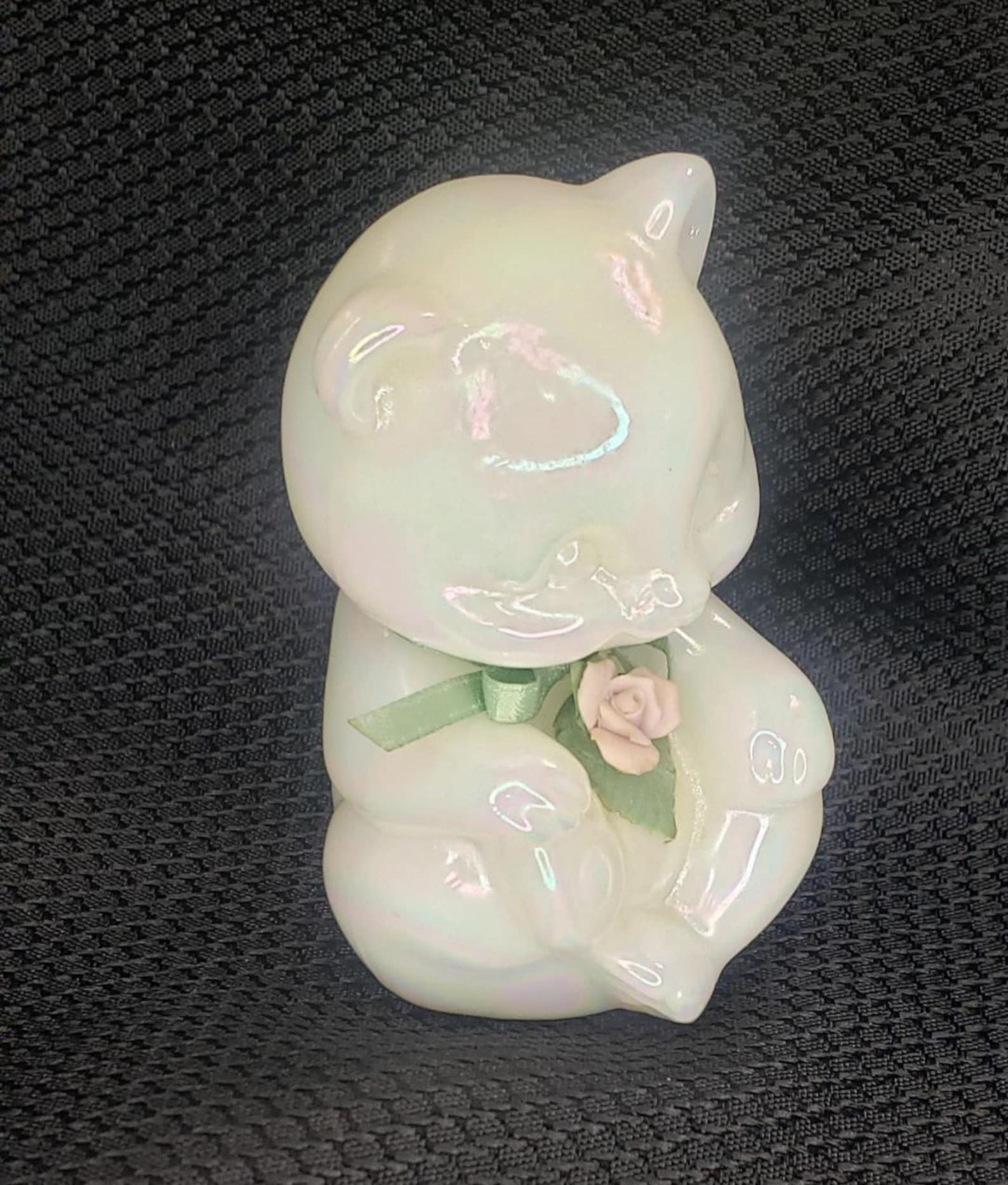 Vintage Fenton Iridescent Mother of Pearl Teddy Bear - Etsy