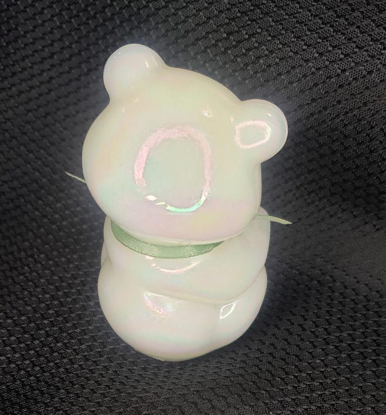 Vintage Fenton Iridescent Mother of Pearl Teddy Bear - Etsy