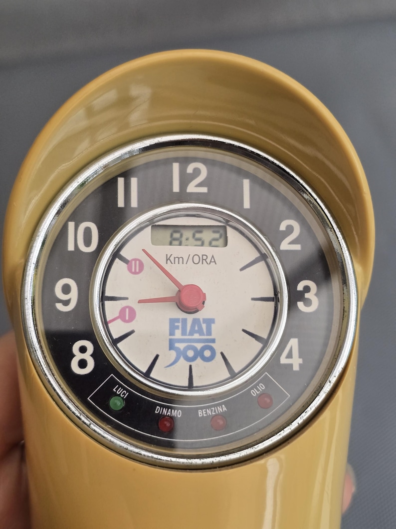 Fiat 500 Speedometer Alarm Clock – Retro Style Quartz Desk Clock, Car ...