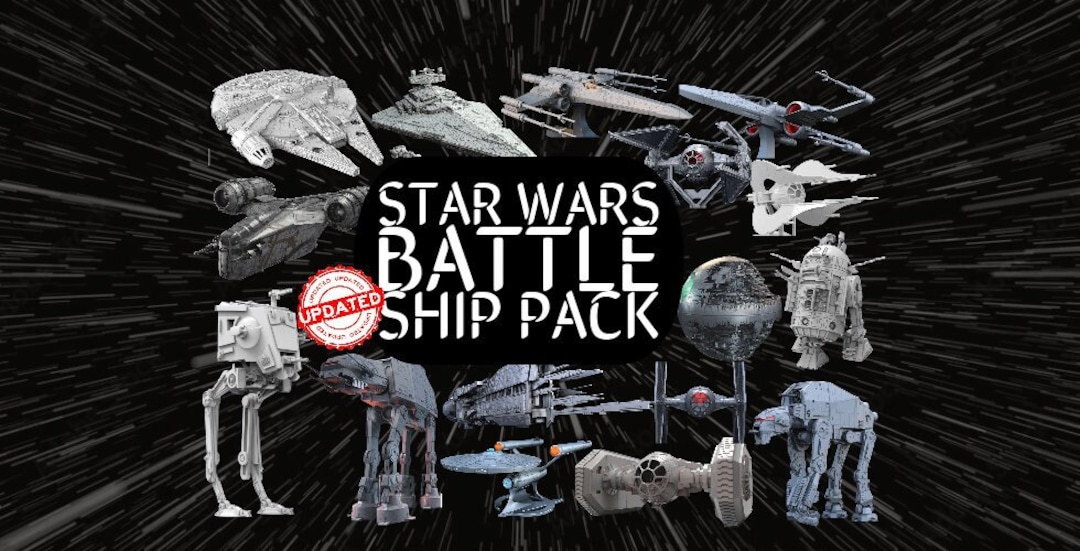 Star Wars Battle Ship 3D STL Files Pack 17 Model in 1 Pack - Etsy Portugal