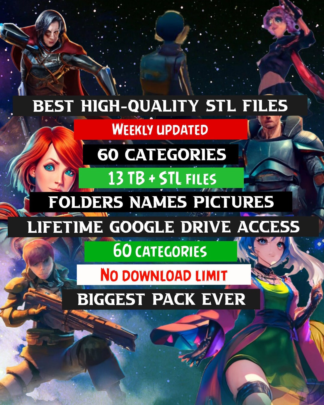 Mega Stl Pack 3d Stl Files Pack Unlock Creativity With Our Etsy