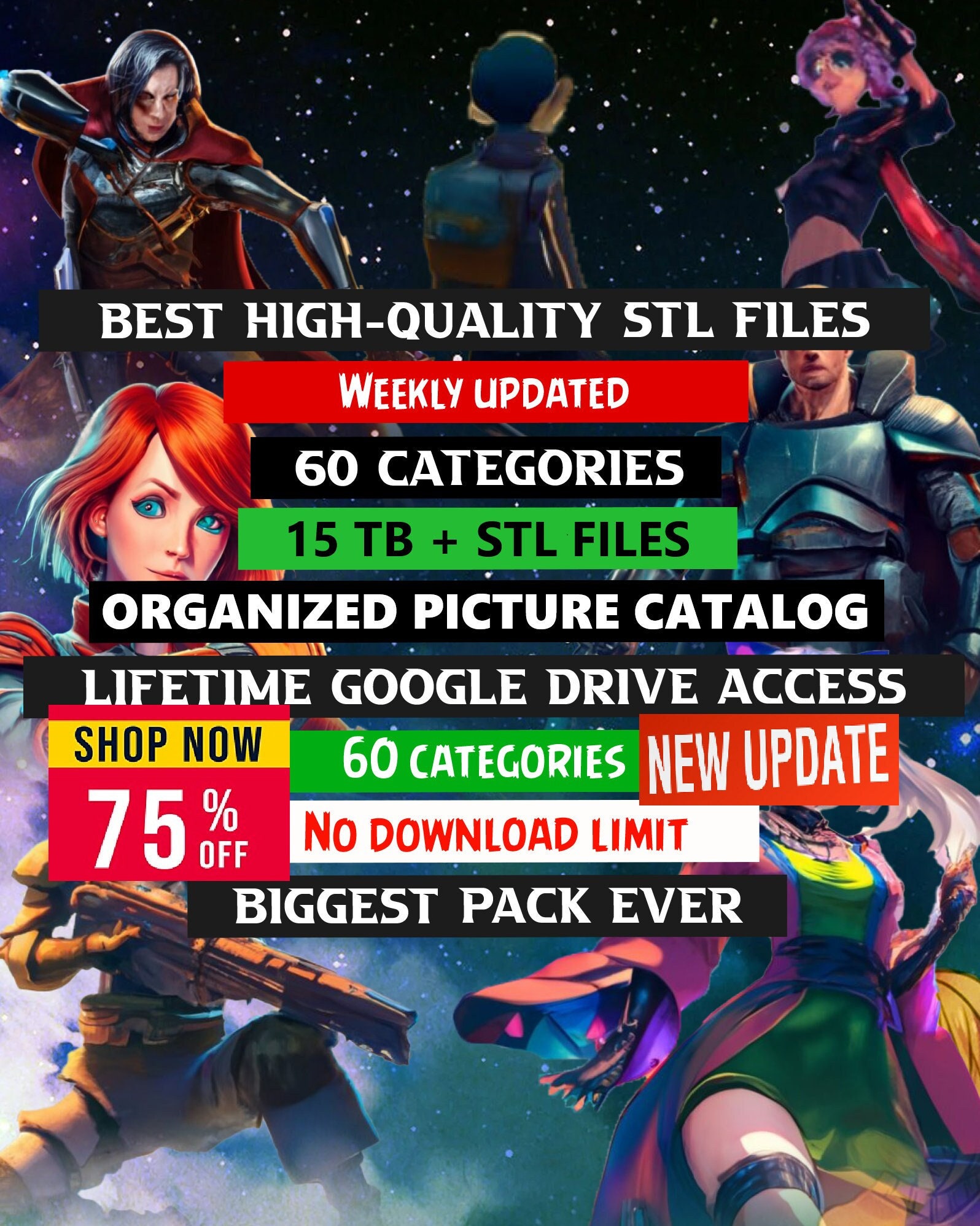 Mega Stl Pack 3d Stl Files Pack Unlock Creativity With Our Etsy Canada