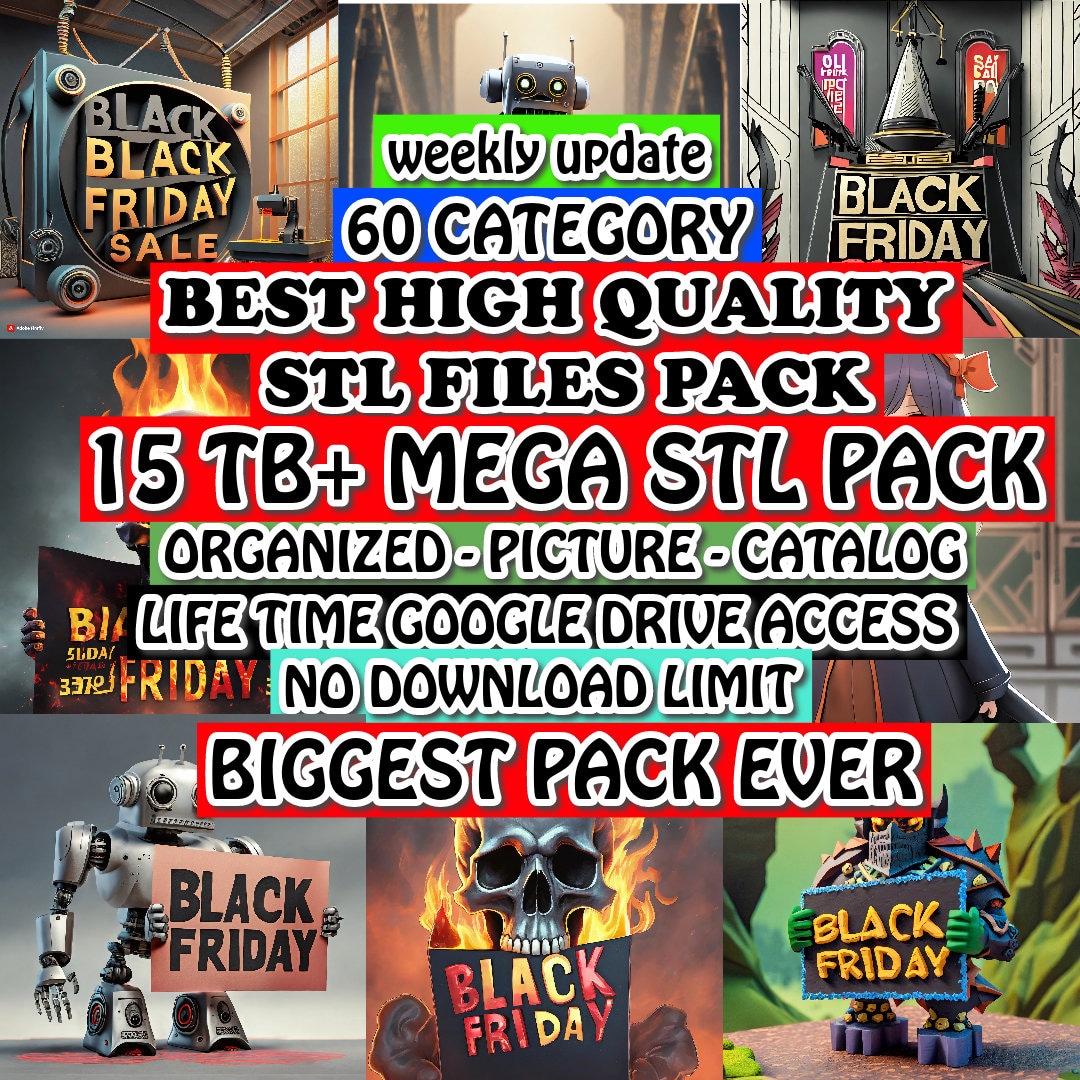 Mega 15 TB STL Pack 3D STL Files Pack. Enjoy weekly - Etsy Portugal